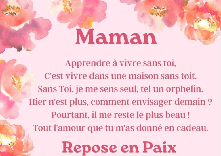 Poèmes En Hommage à Une Maman Décédée Mort D Une Mère